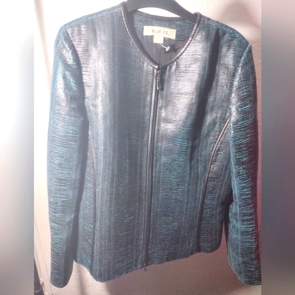 Blue Ice | Jackets & Coats | Blue Ice Leather Jacket | Poshmark